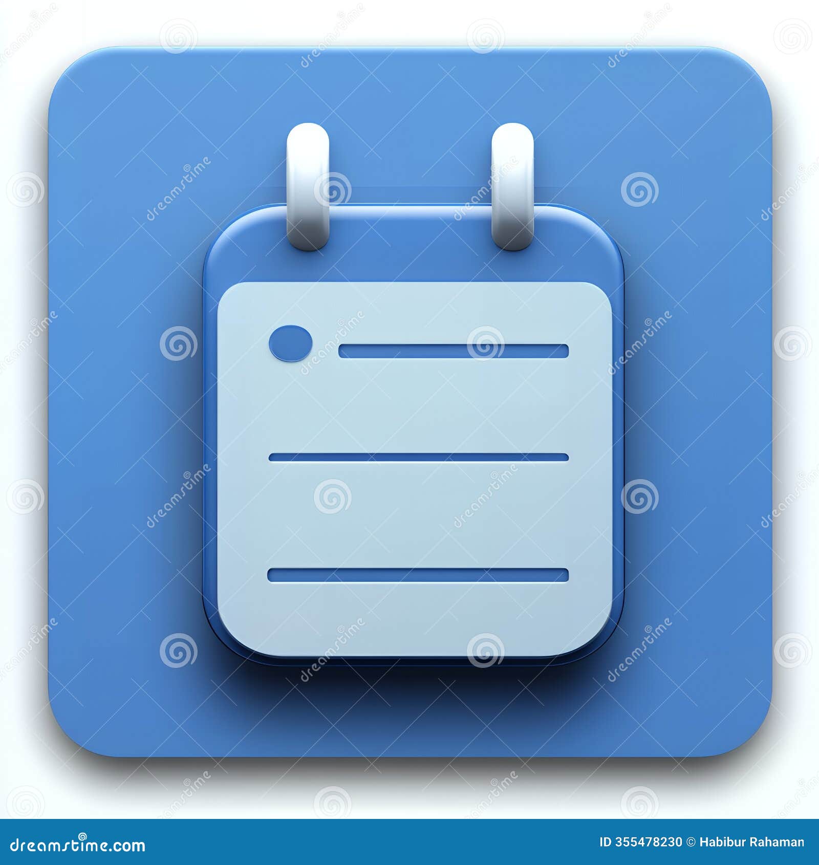 A Blue Calendar Icon with a White Background Stock Illustration ...