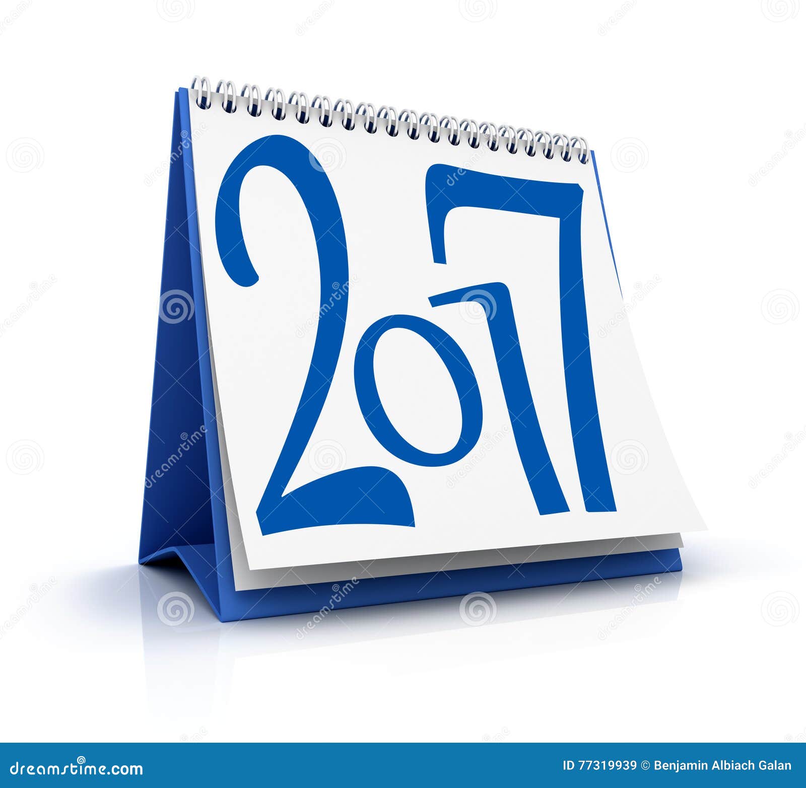 Blue calendar 2017 stock illustration. Illustration of agenda - 77319939
