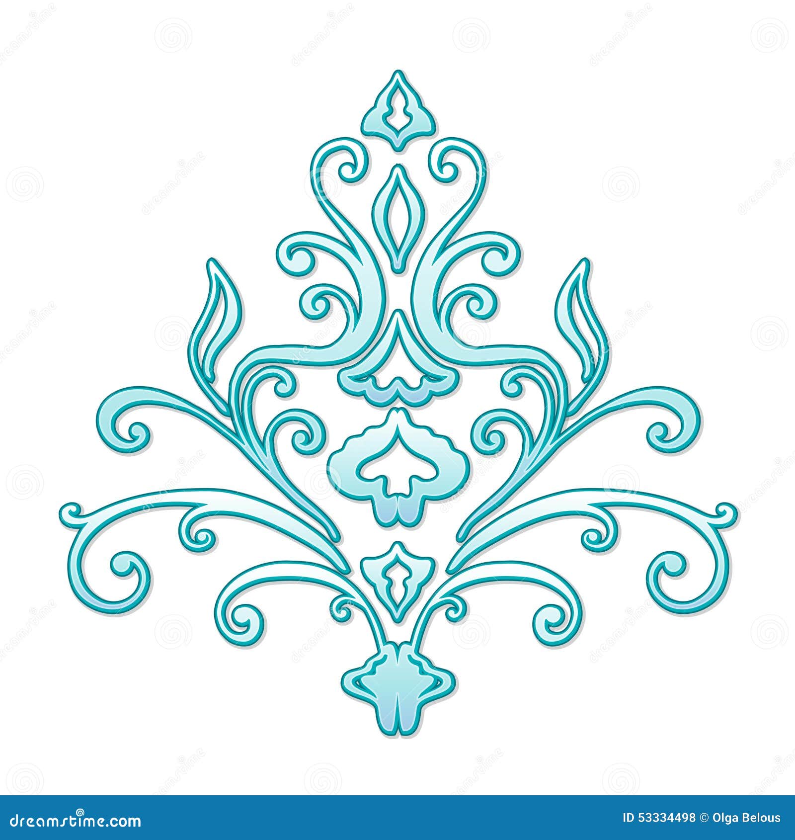 Blue Calligraphic Pattern. Vector Stock Illustration - Illustration of ...