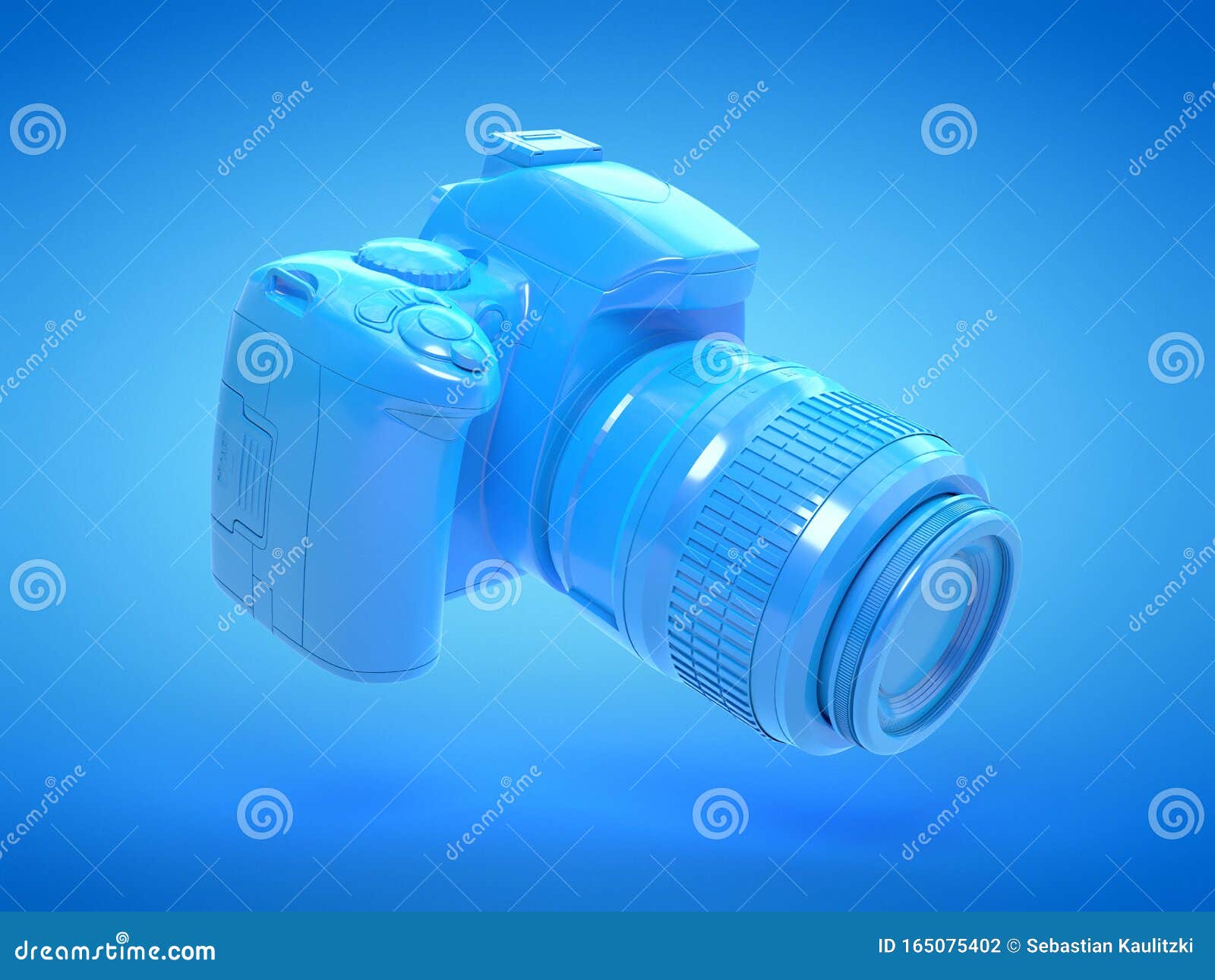 A blue camera stock illustration. Illustration of blue - 165075402