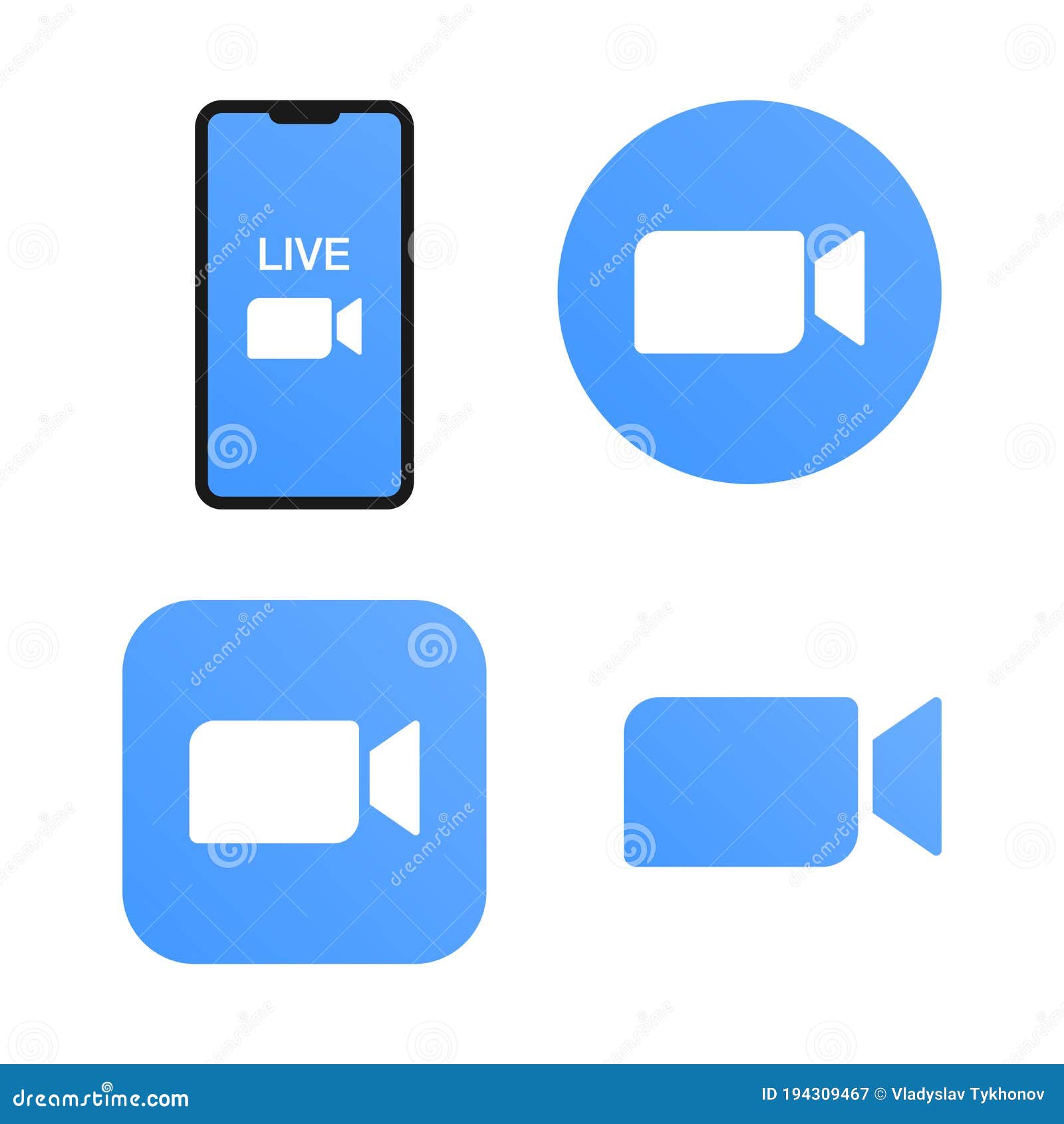 Blue Video Camera Icon