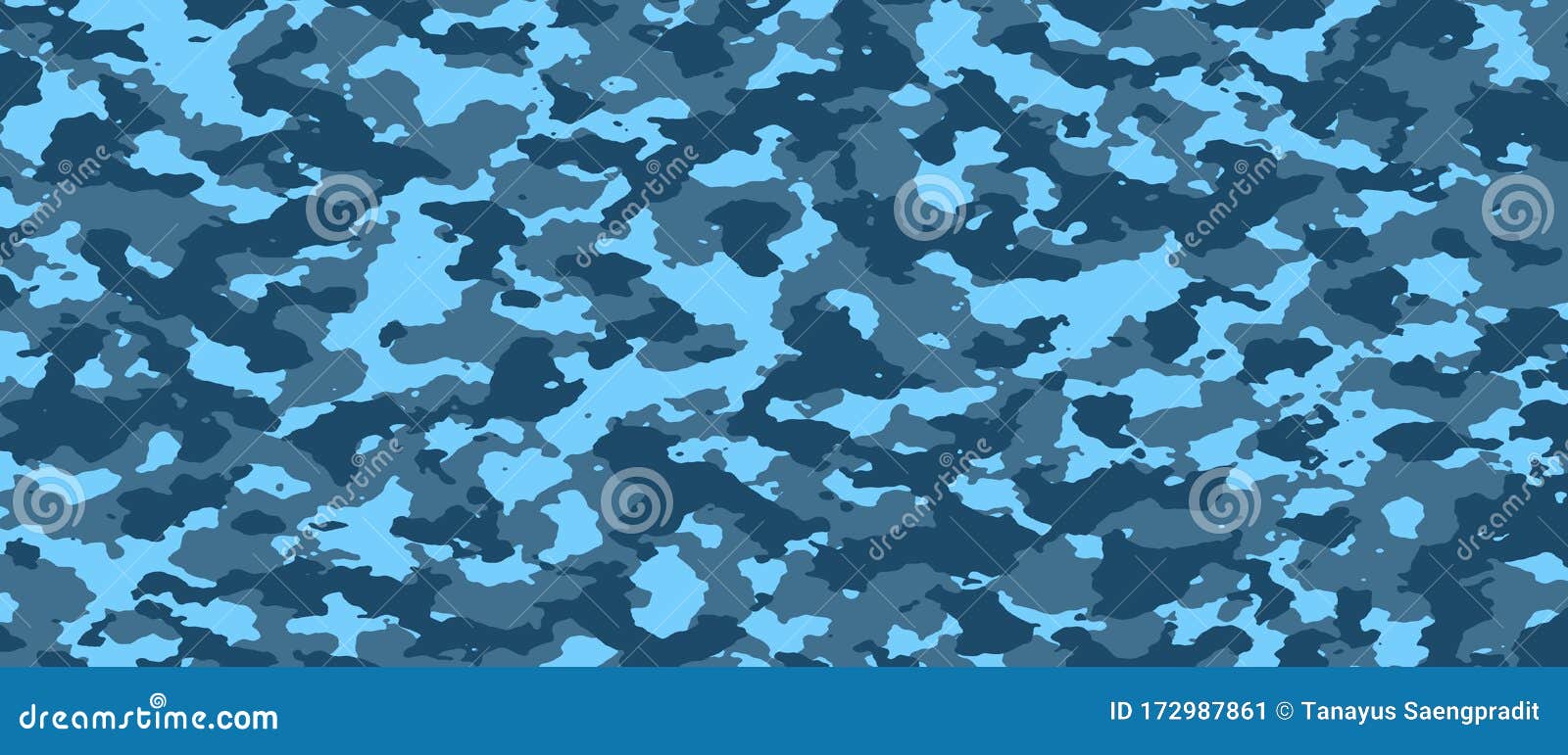 Blue Camouflage Banner. Background and Texture Stock Illustration ...