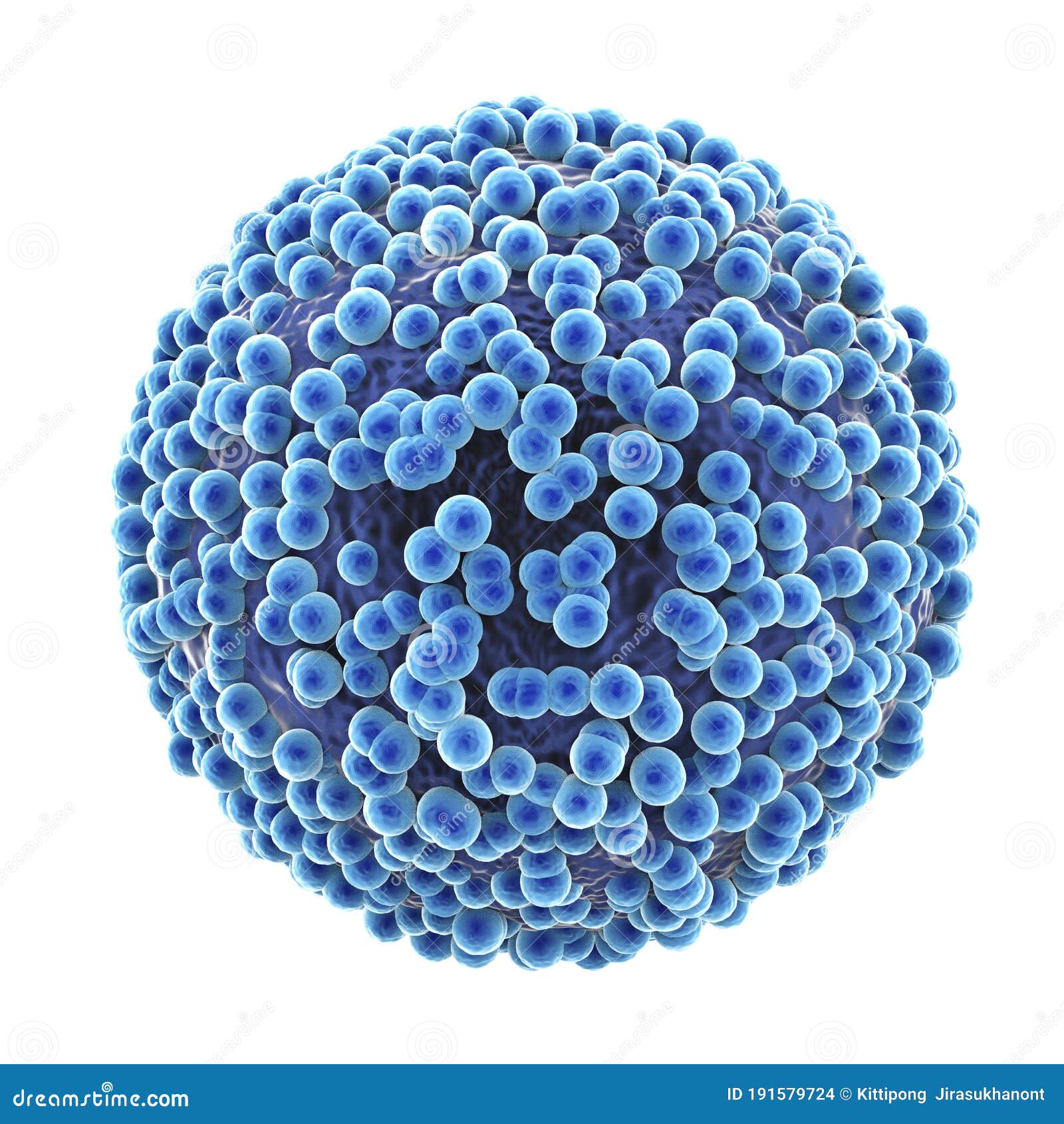 Blue cancer cell stock illustration. Illustration of bacterium - 191579724