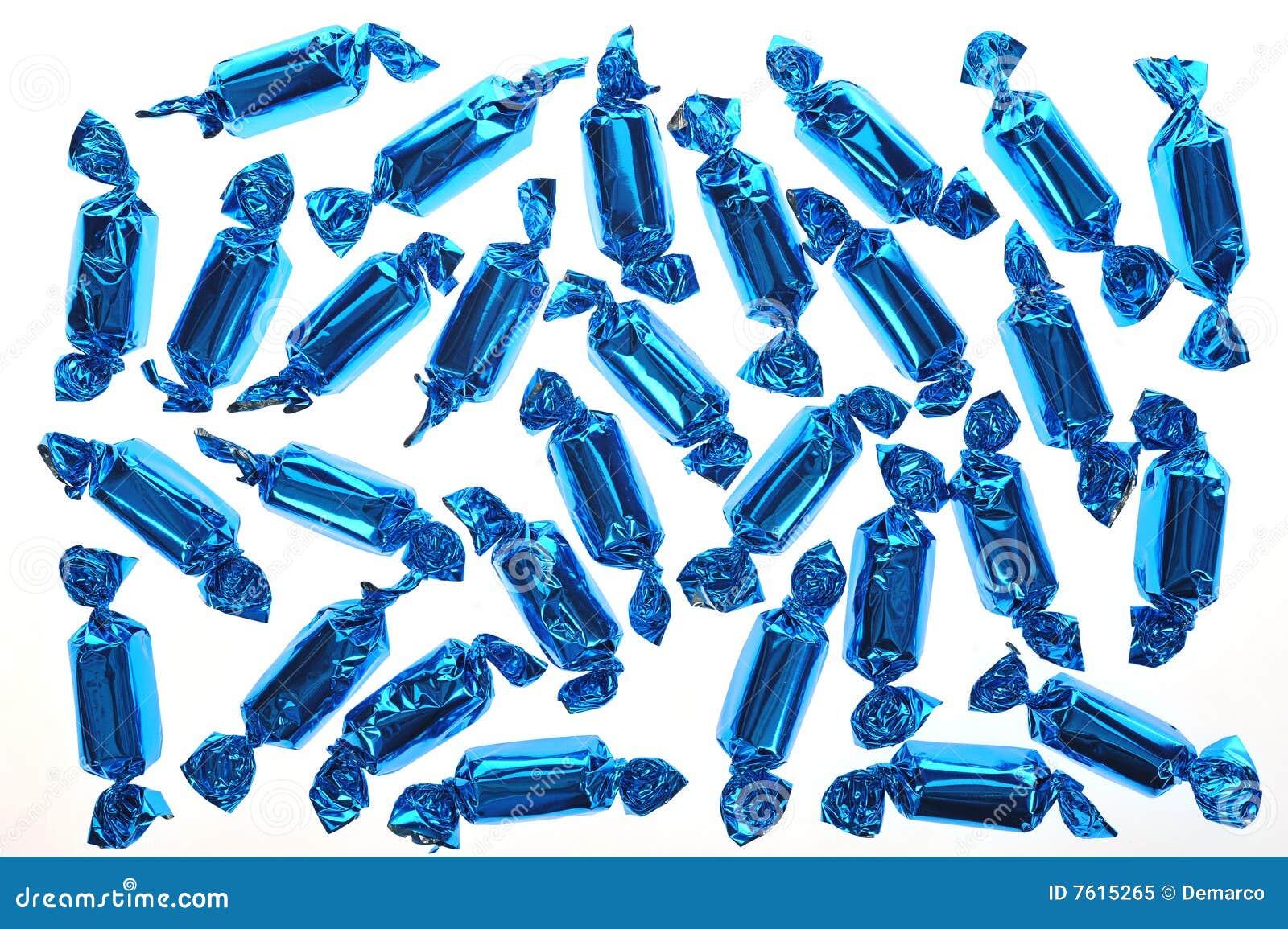 Blue candies stock image. Image of isolated, twinkling - 7615265