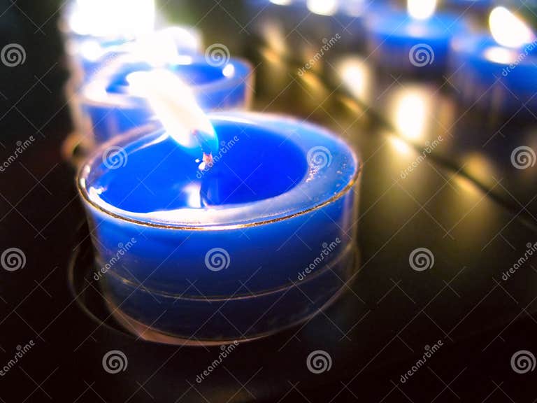 Blue candle stock image. Image of candle, scene, seance - 5136051