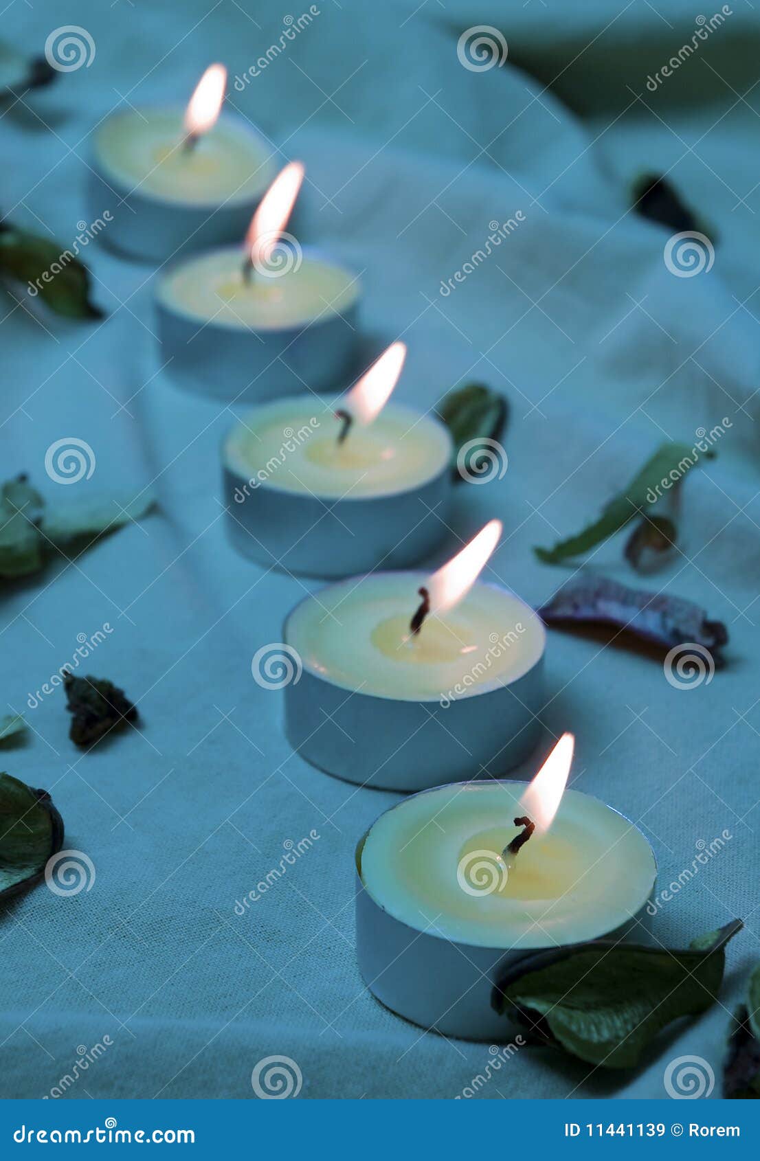Blue candles stock image. Image of aroma, decoration - 11441139