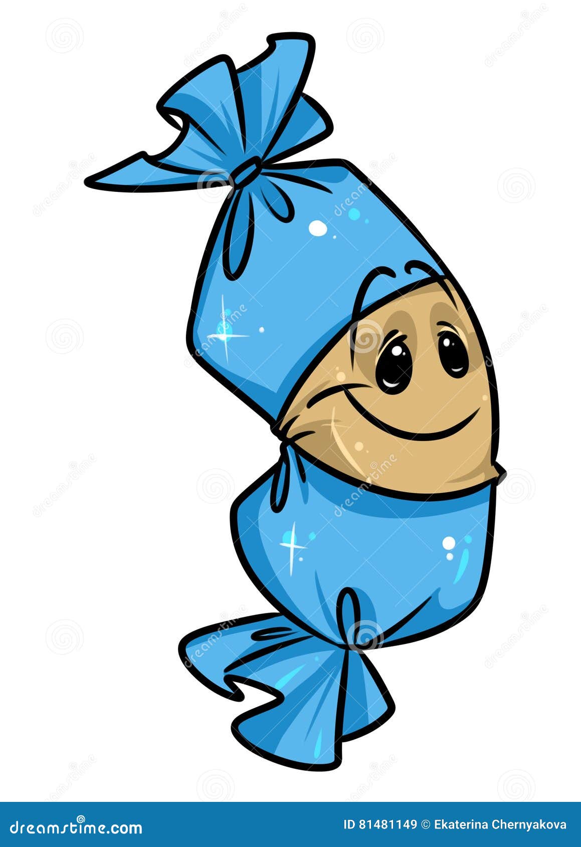 Blue Candy Character Cartoon Stock Illustration - Illustration of color ...