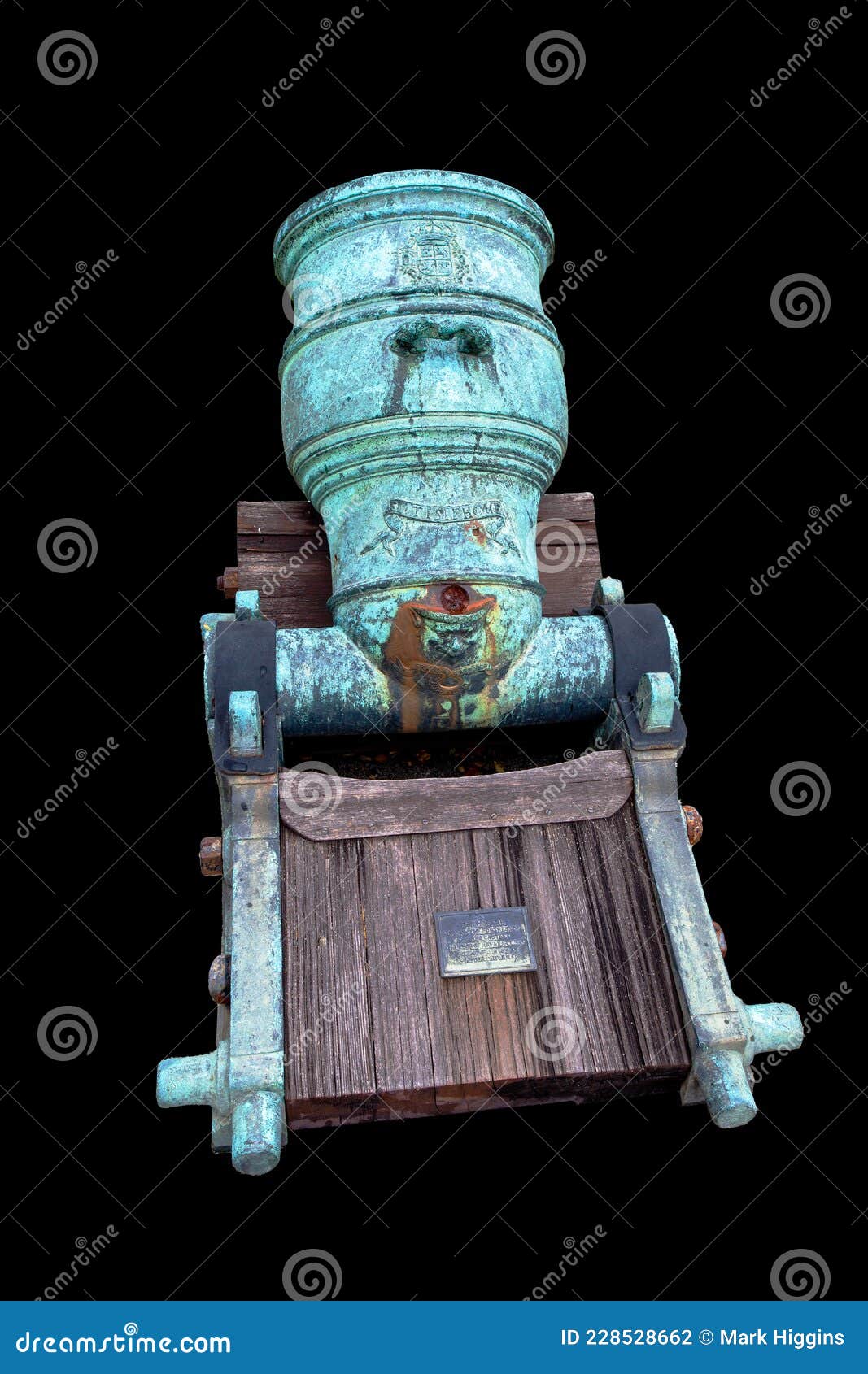 Blue cannon stock photo. Image of green, ancient, squat - 228528662