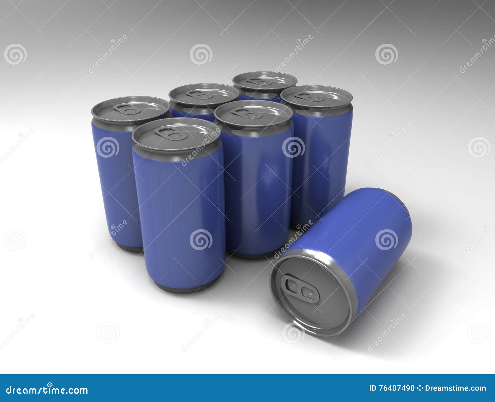 Blue cans on background. stock illustration. Illustration of cola ...