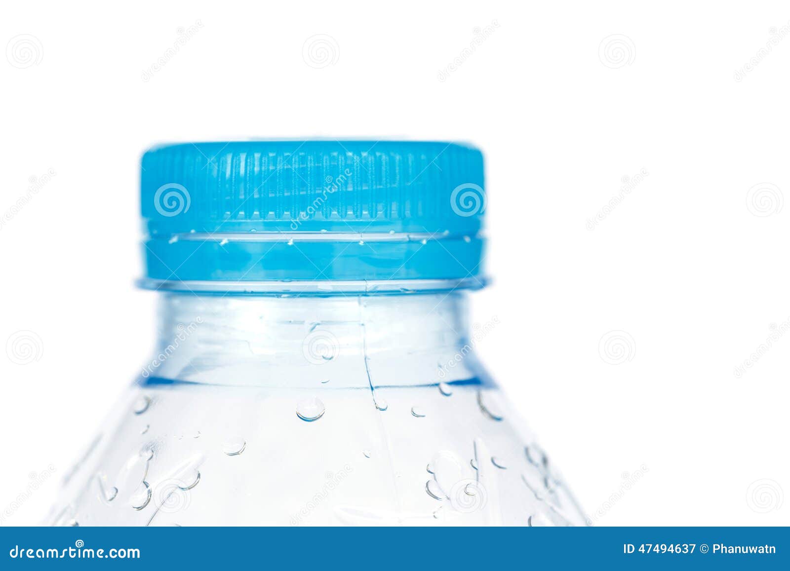 Blue Cap of Plastic Bottle Isolated on White Background Stock Image ...