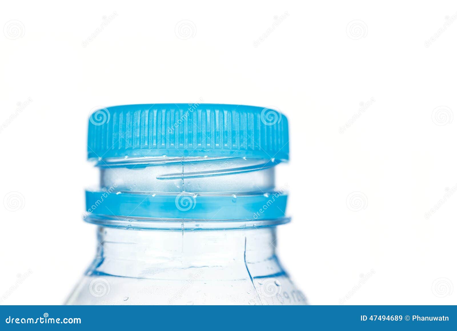 Blue Cap of Plastic Bottle Isolated on White Background Stock Image ...