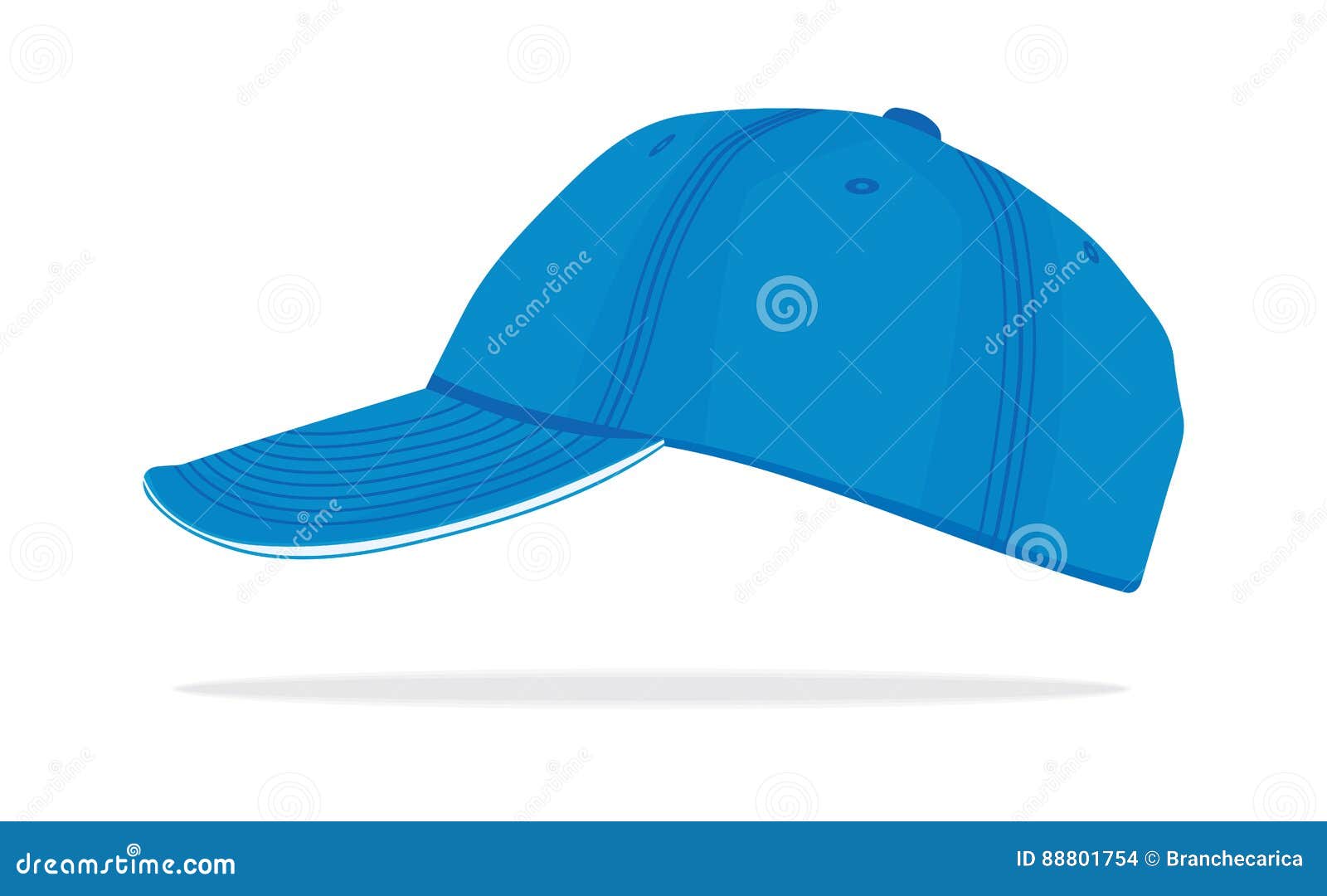 Blue cap stock vector. Illustration of fashion, green - 88801754