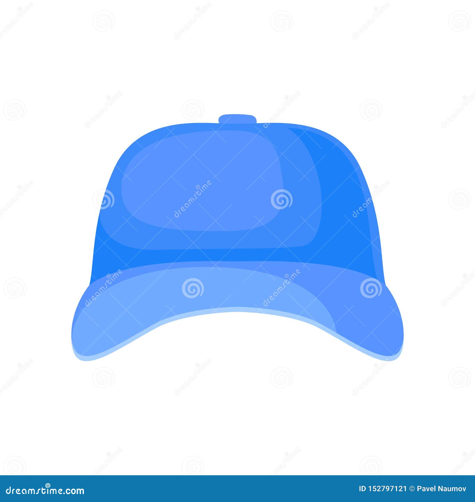 Blue Cap. Vector Illustration on White Background. Stock Vector ...