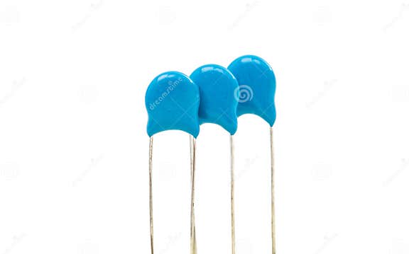 Blue capacitor stock illustration. Illustration of computer - 72550542
