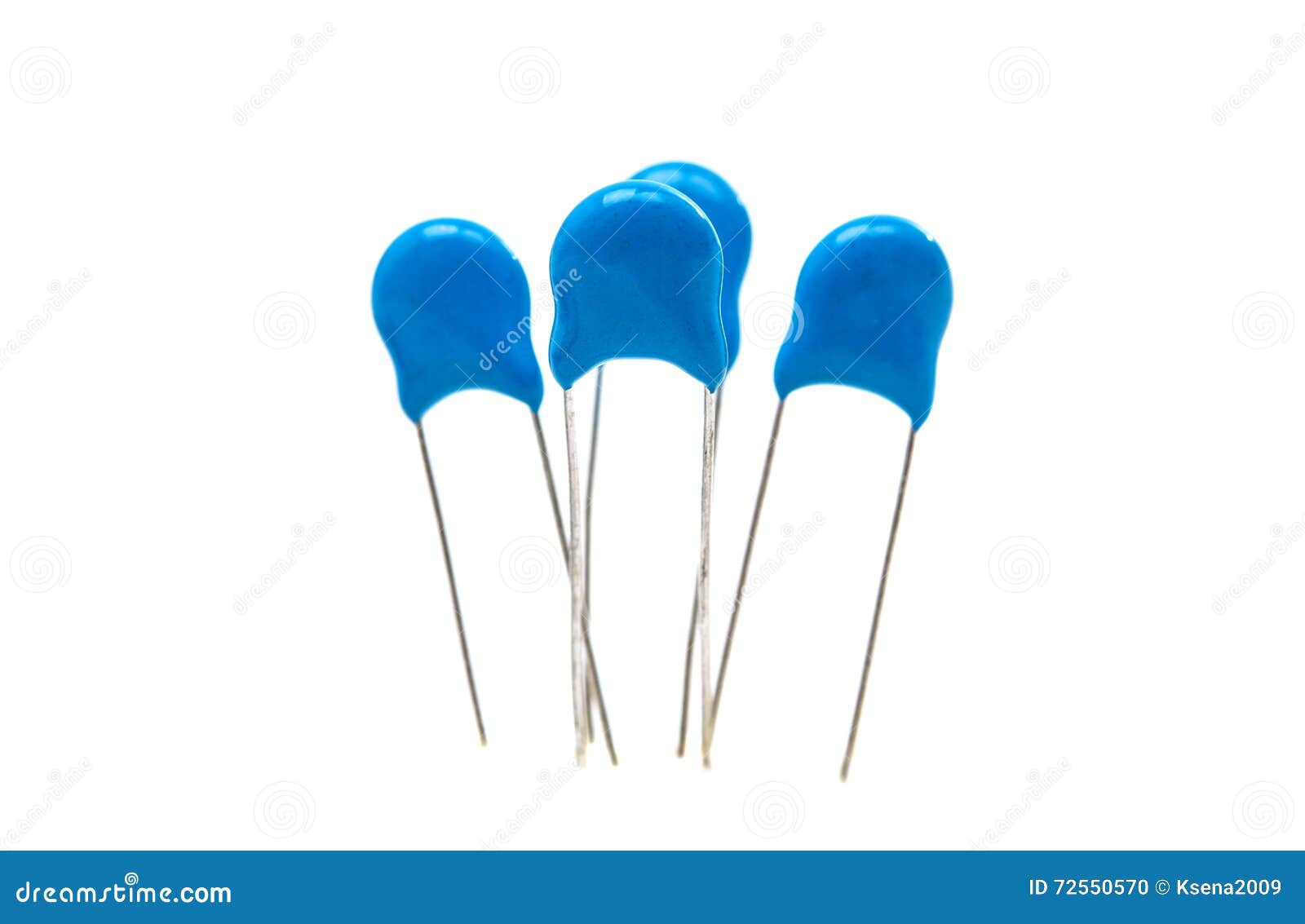 Blue capacitor stock illustration. Illustration of horizontal - 72550570