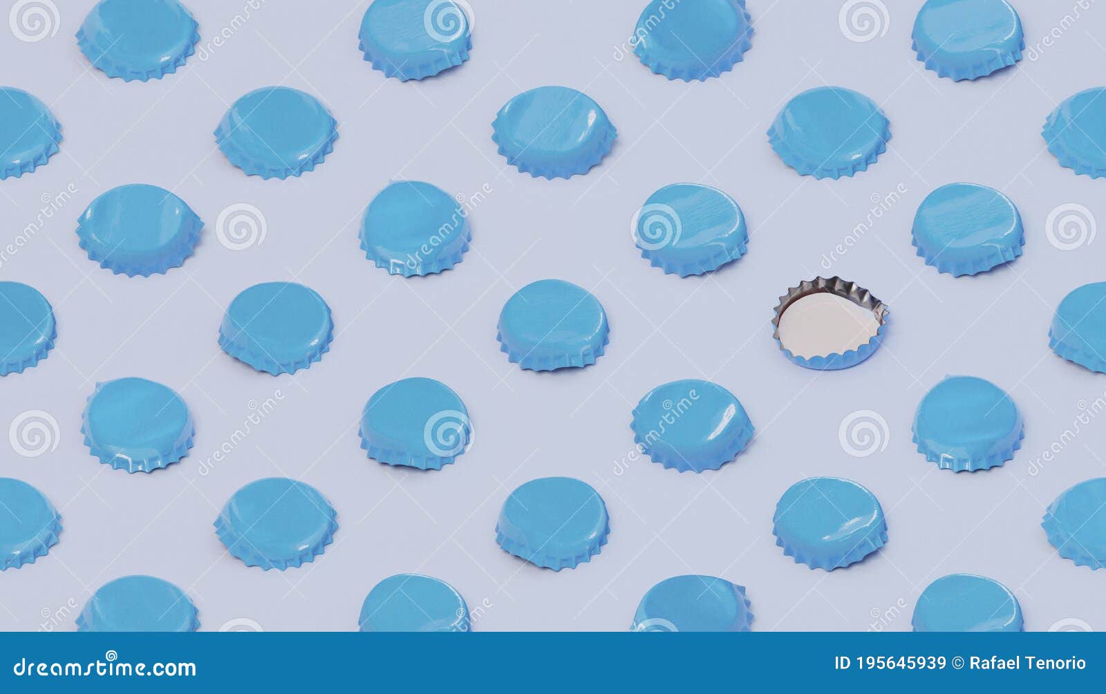 Blue Caps on Cyan Background Stock Illustration - Illustration of ...
