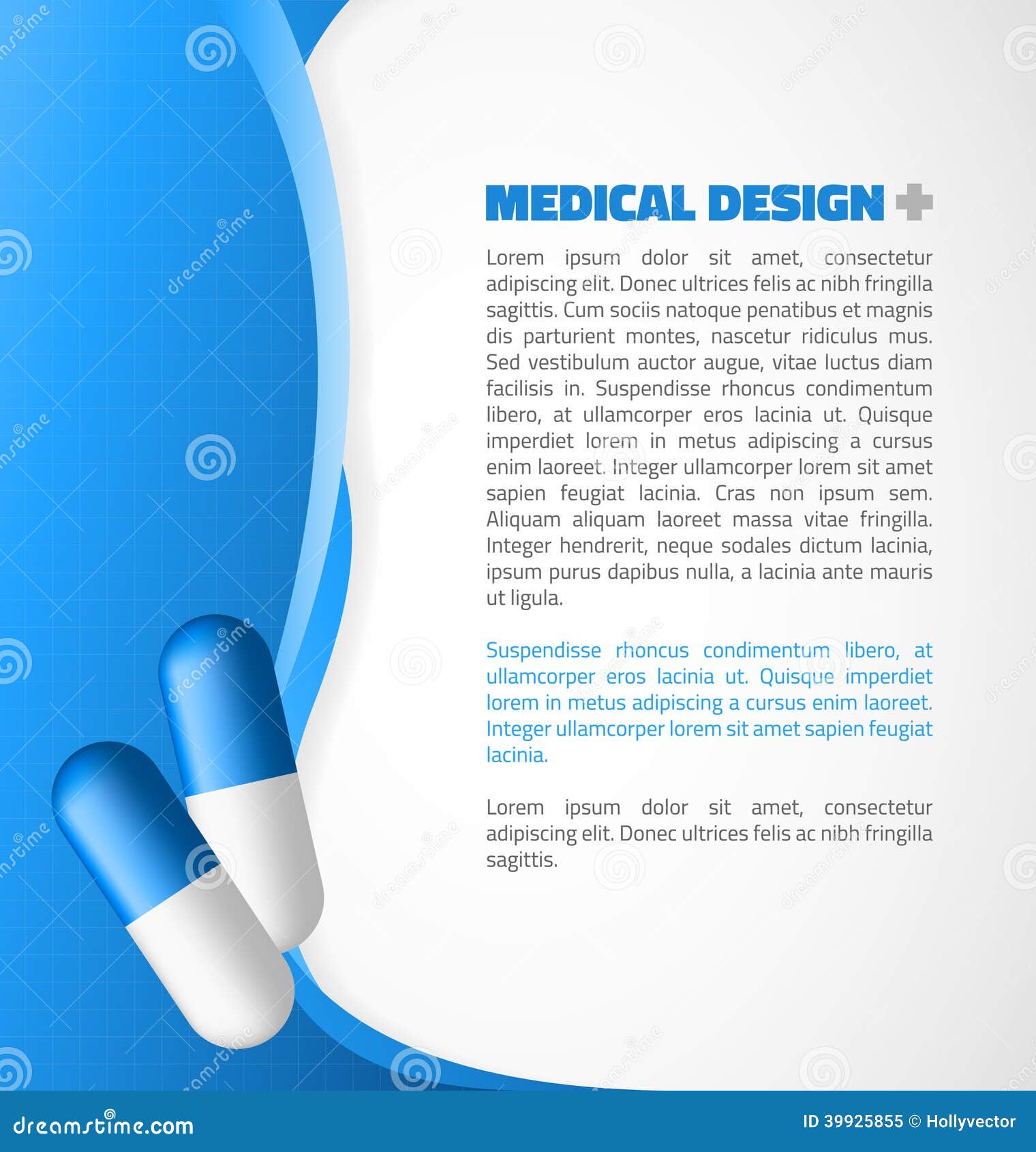 Blue capsule design stock vector. Illustration of medical - 39925855