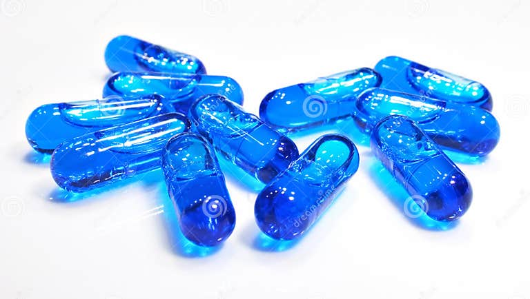 Blue Capsules stock photo. Image of life, isolated, dosage - 3476170