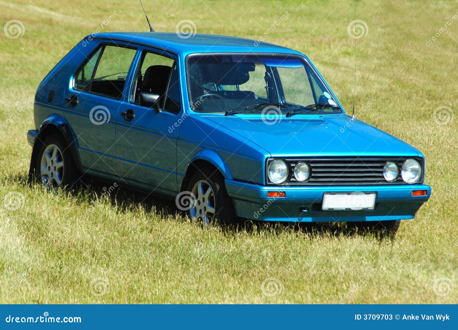 Blue car stock image. Image of african, lawn, blue, africa - 3709703