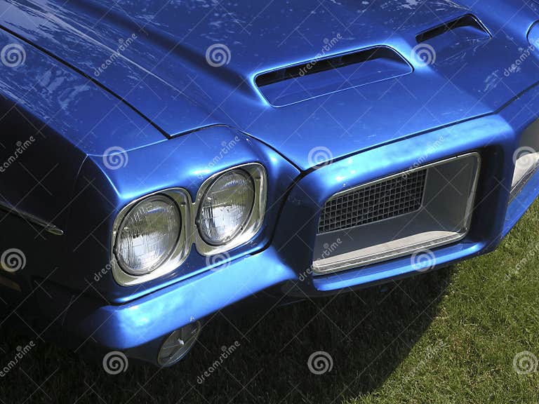 Blue Car stock image. Image of polish, blue, classic, hood - 900433