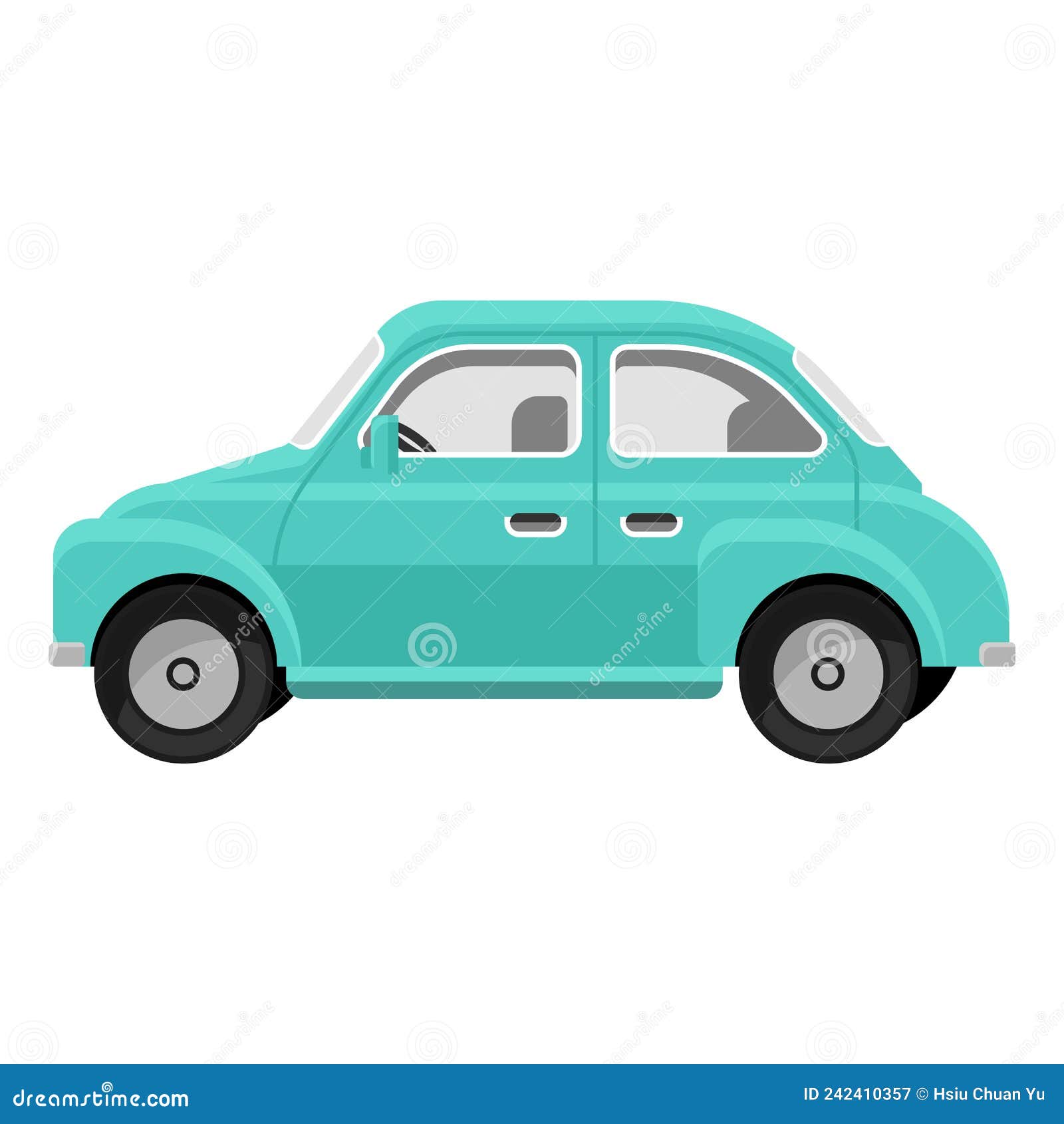 Blue Car Cartoon Vector Illustration Isolated Object Stock Vector ...