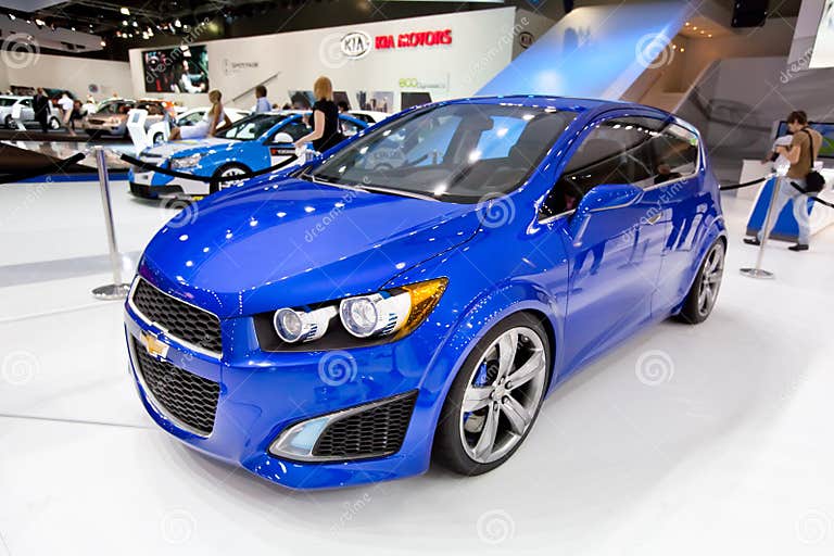 Blue car Chevrolet editorial photo. Image of metal, headlight - 19046601