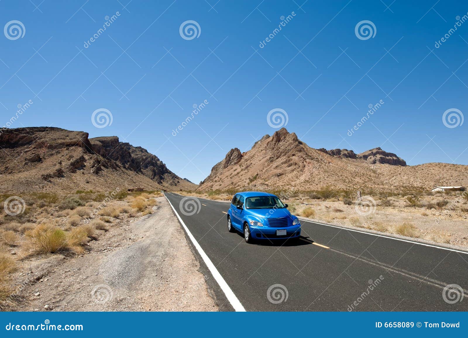 Blue Car on highway stock image. Image of cruiser, rocky - 6658089