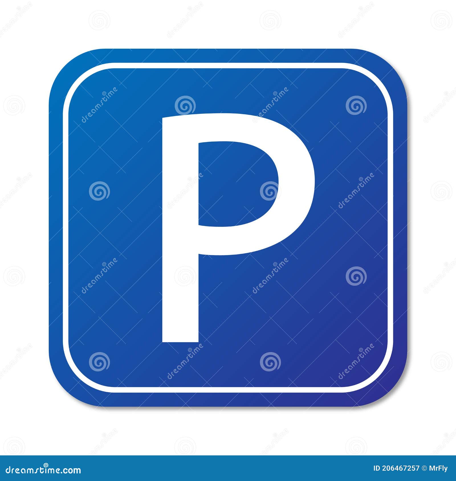 Blue Car Park Sign, Vector Illustration Stock Vector - Illustration of ...