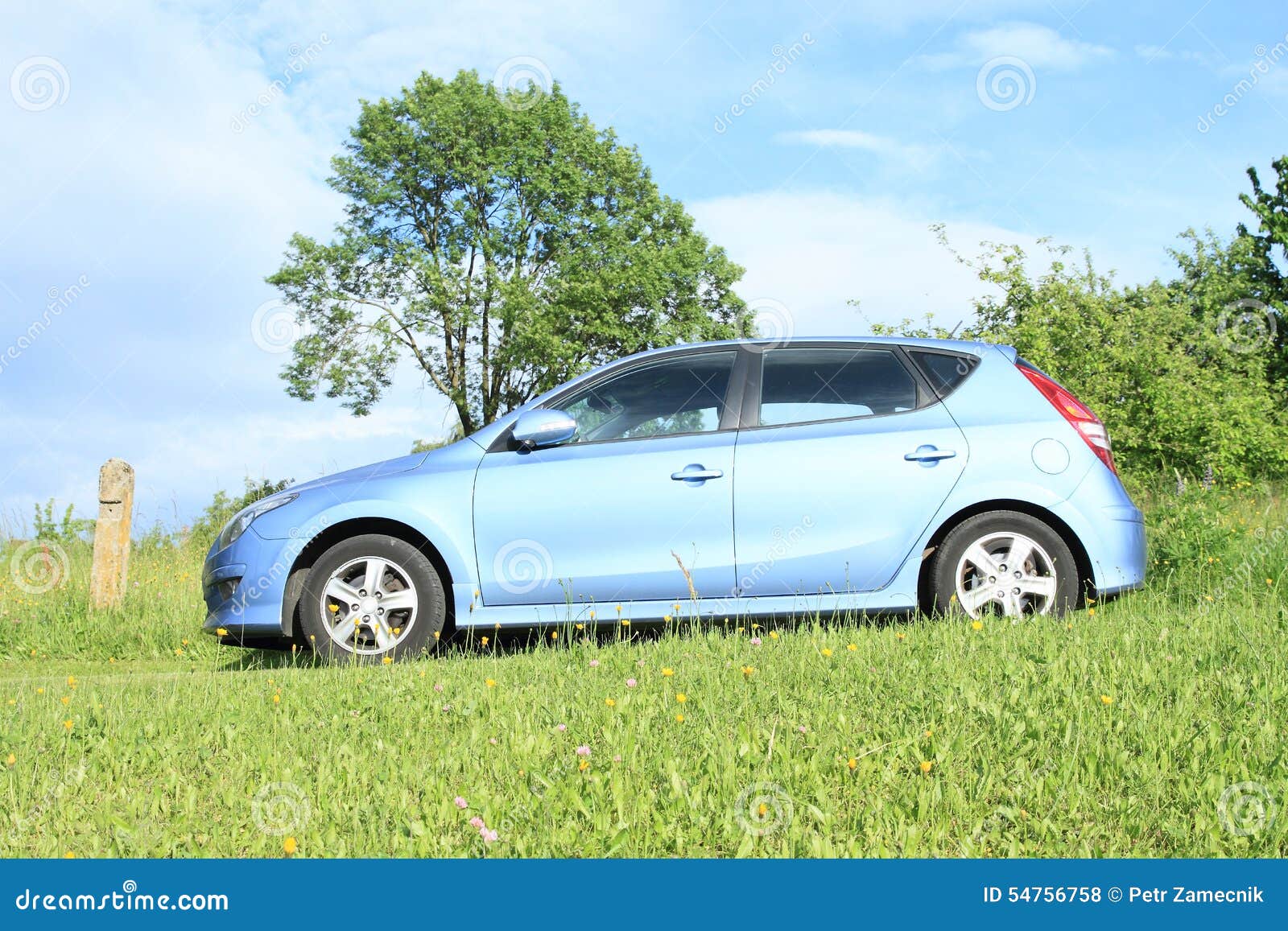 Blue car stock photo. Image of vehicle, standing, stand - 54756758