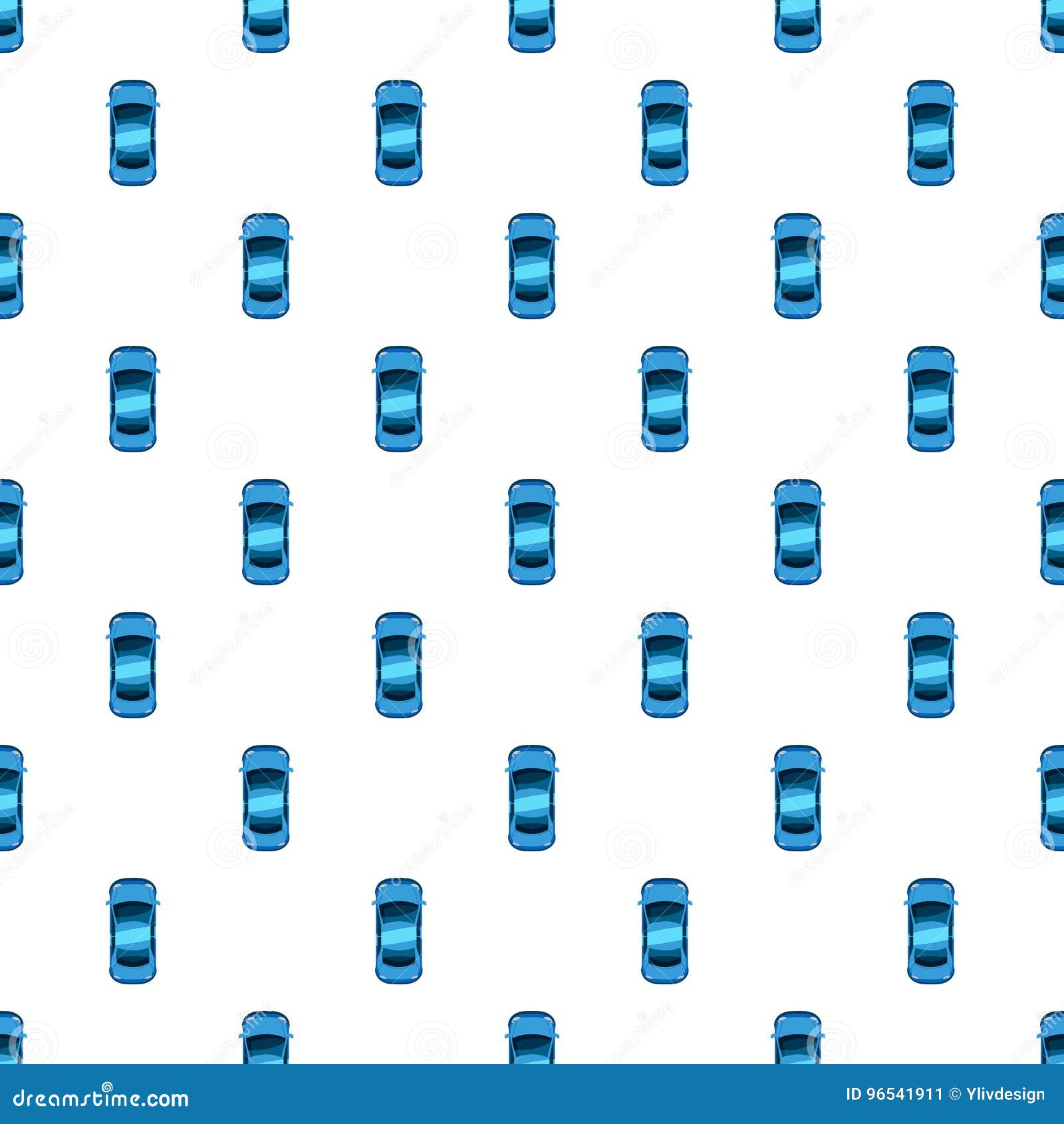 Blue car top view pattern stock vector. Illustration of engine - 96541911