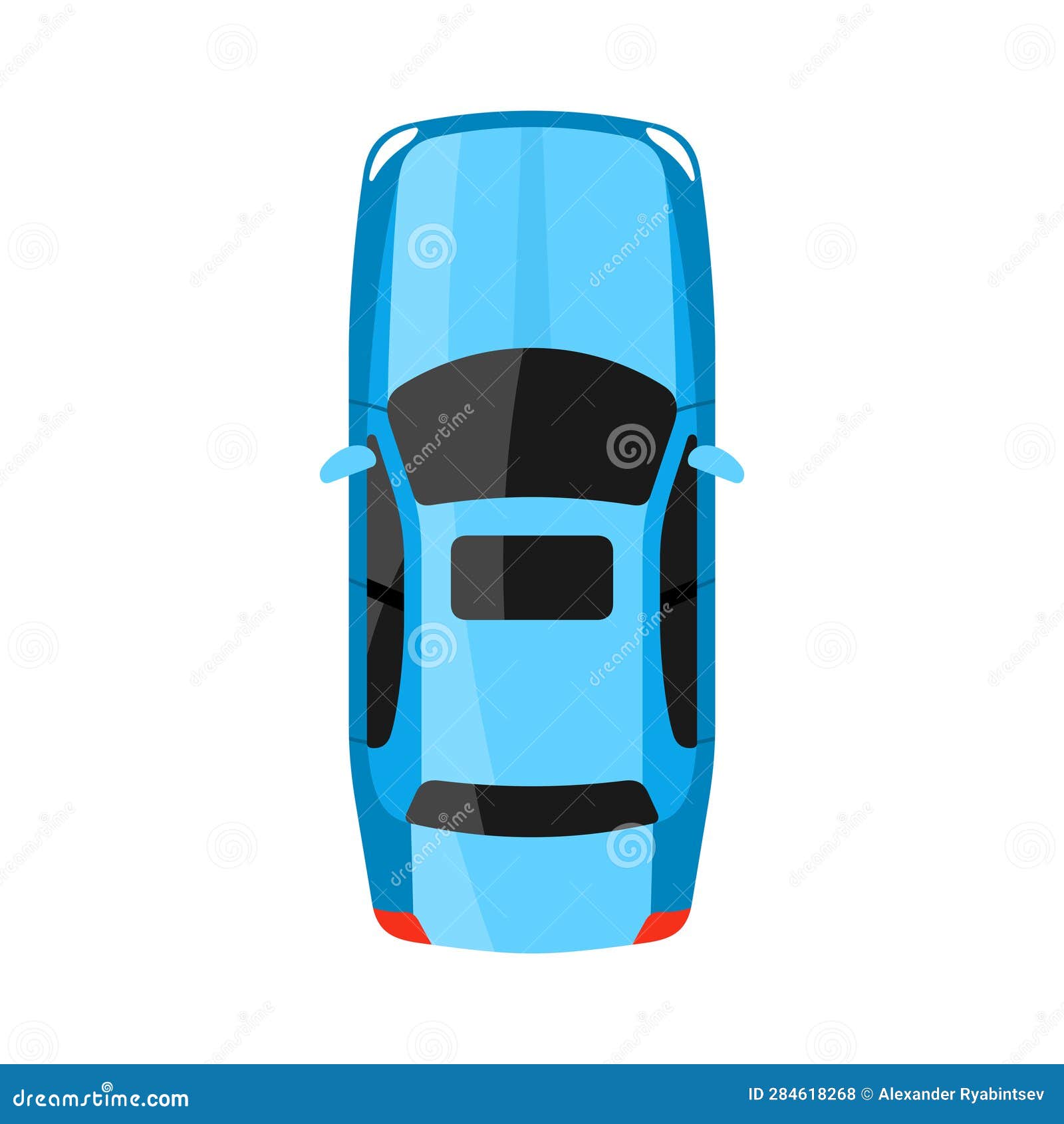 Suv Top View Blue