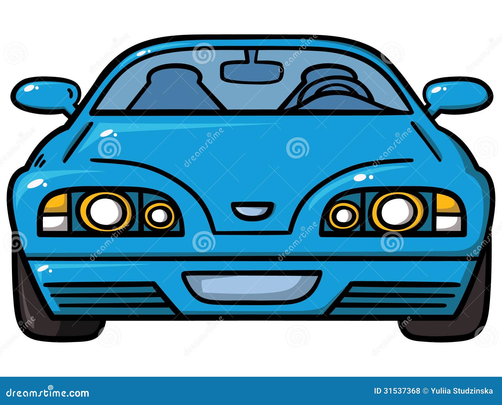 Blue car stock vector. Illustration of model, automobile - 31537368