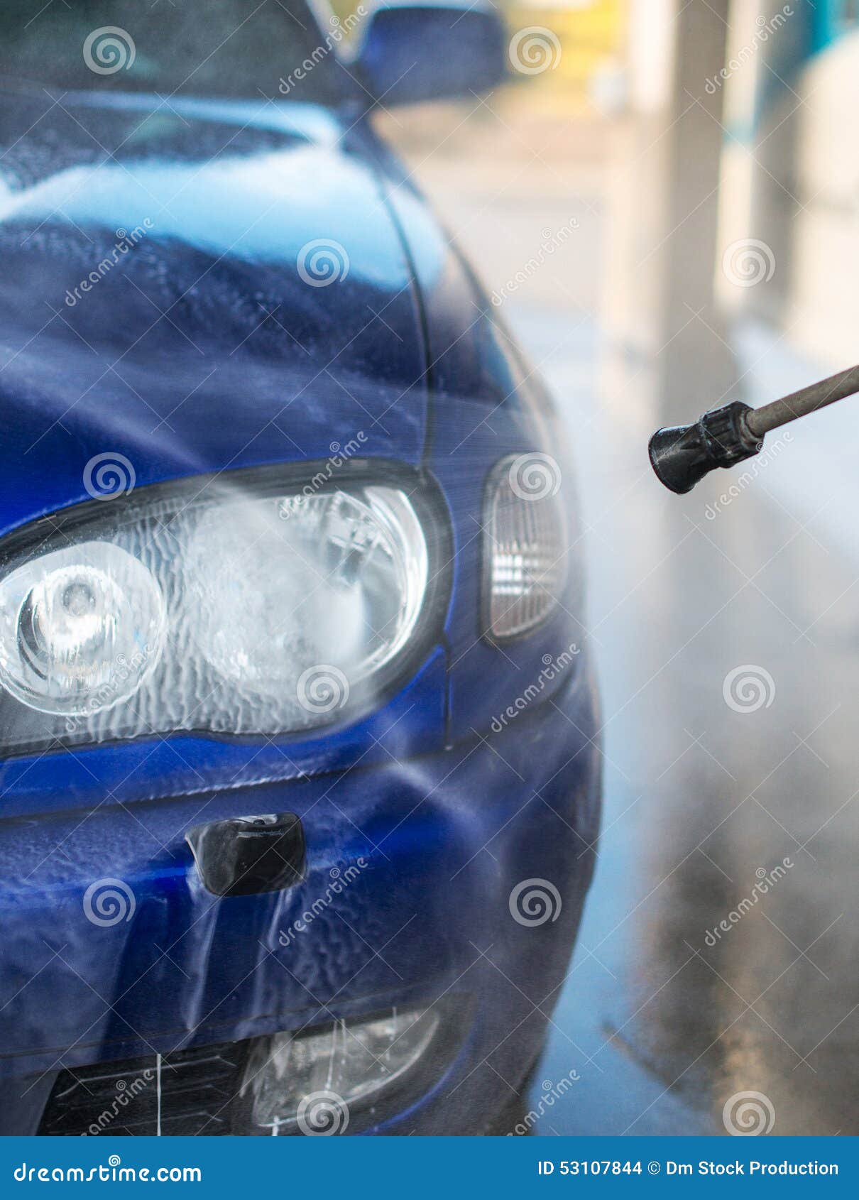 Blue car wash. stock photo. Image of cleaning, polish - 53107844