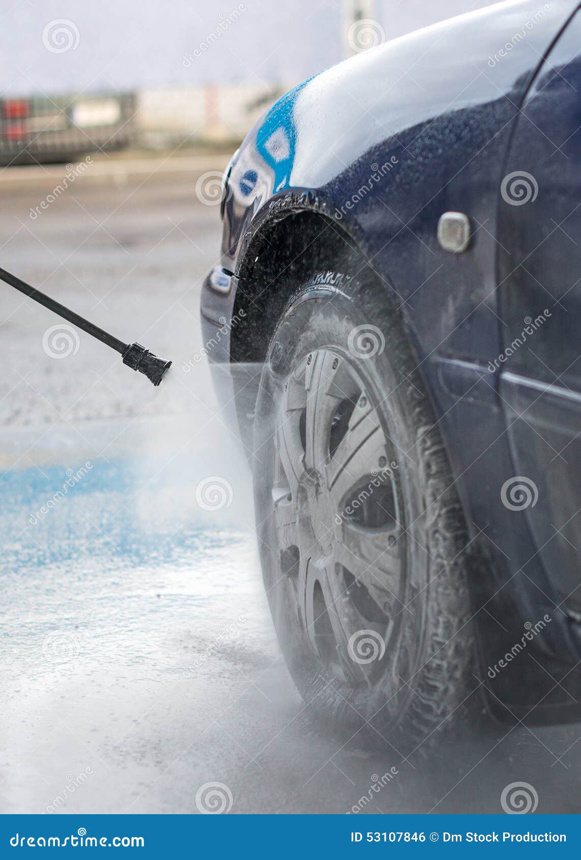 Blue car wash. stock photo. Image of clear, carwash, drops - 53107846
