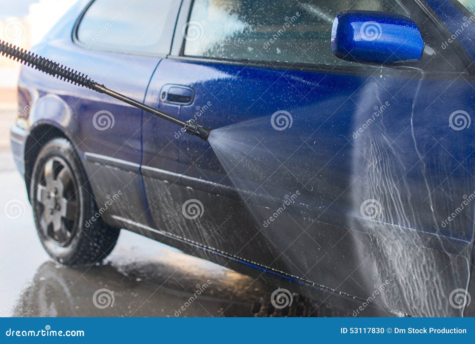 Blue car wash. stock photo. Image of station, equipment - 53117830