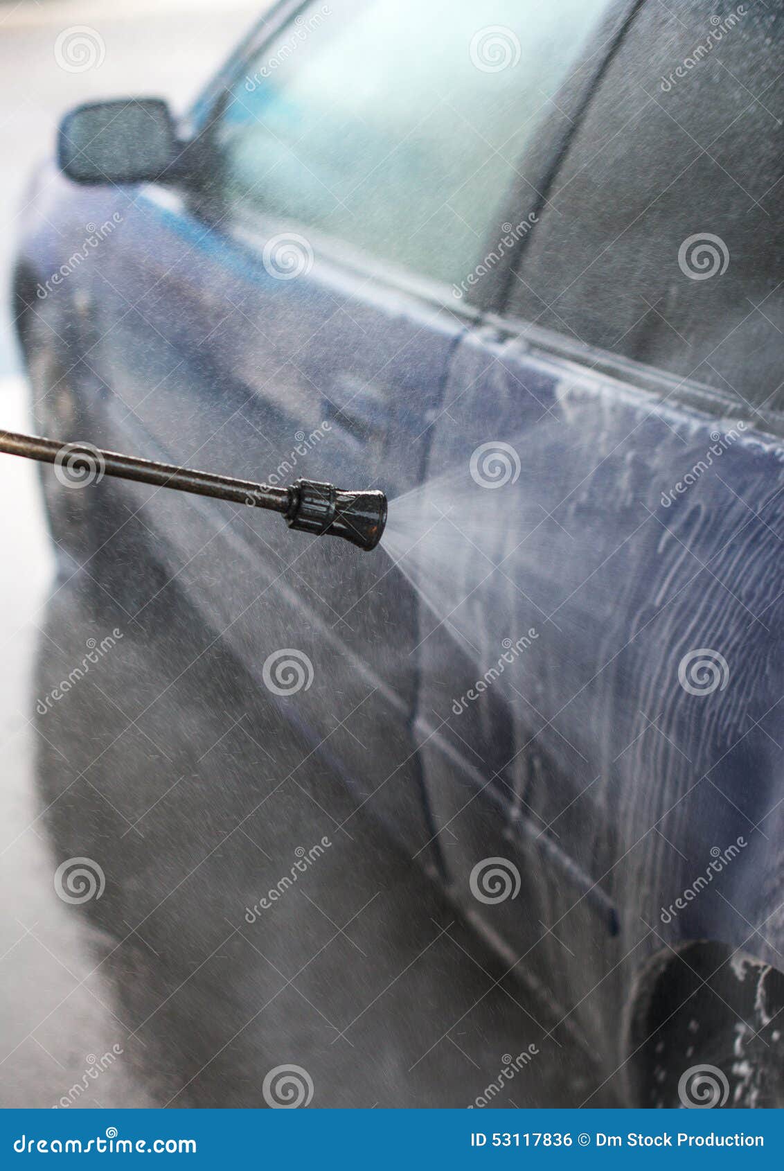 Blue car wash. stock photo. Image of maintenance, carwash - 53117836