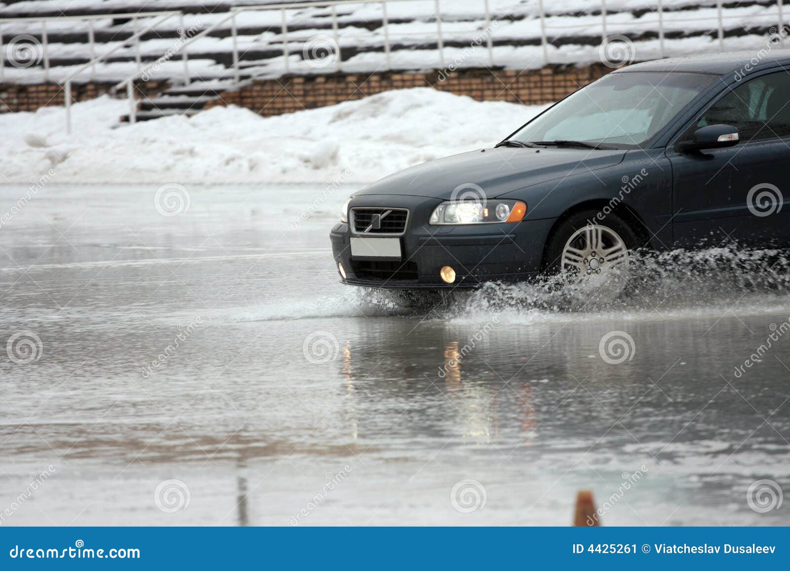 Blue car with water spray stock image. Image of sport - 4425261