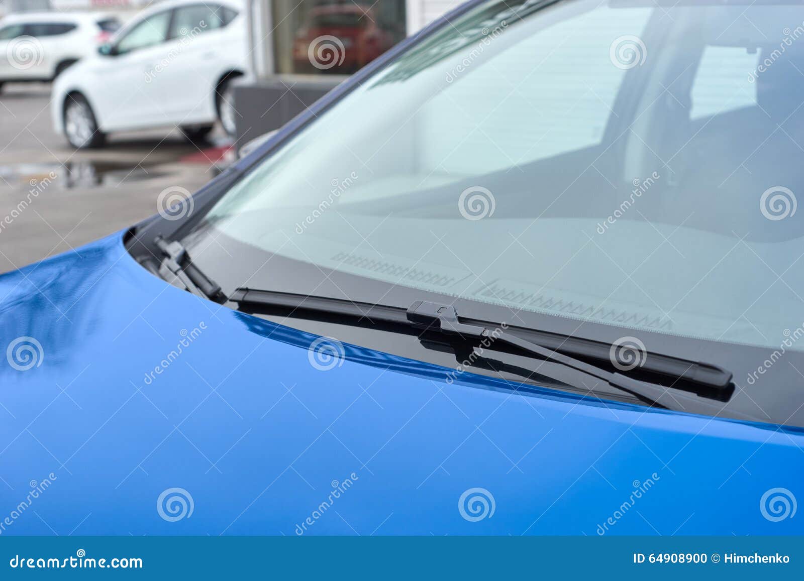Blue car wipers stock photo. Image of beautiful, back - 64908900