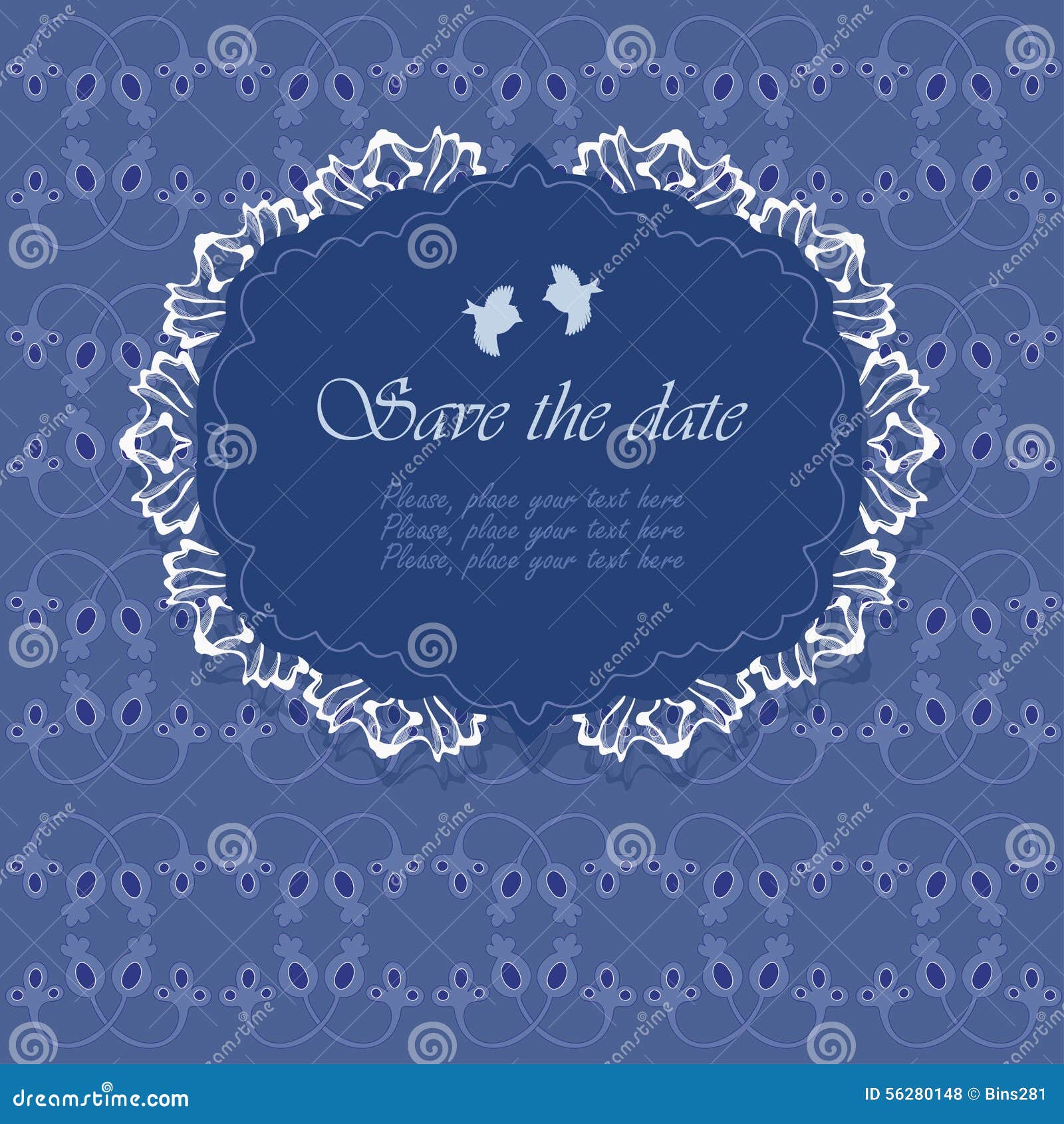 Blue card stock vector. Illustration of massage, scrapbook - 56280148