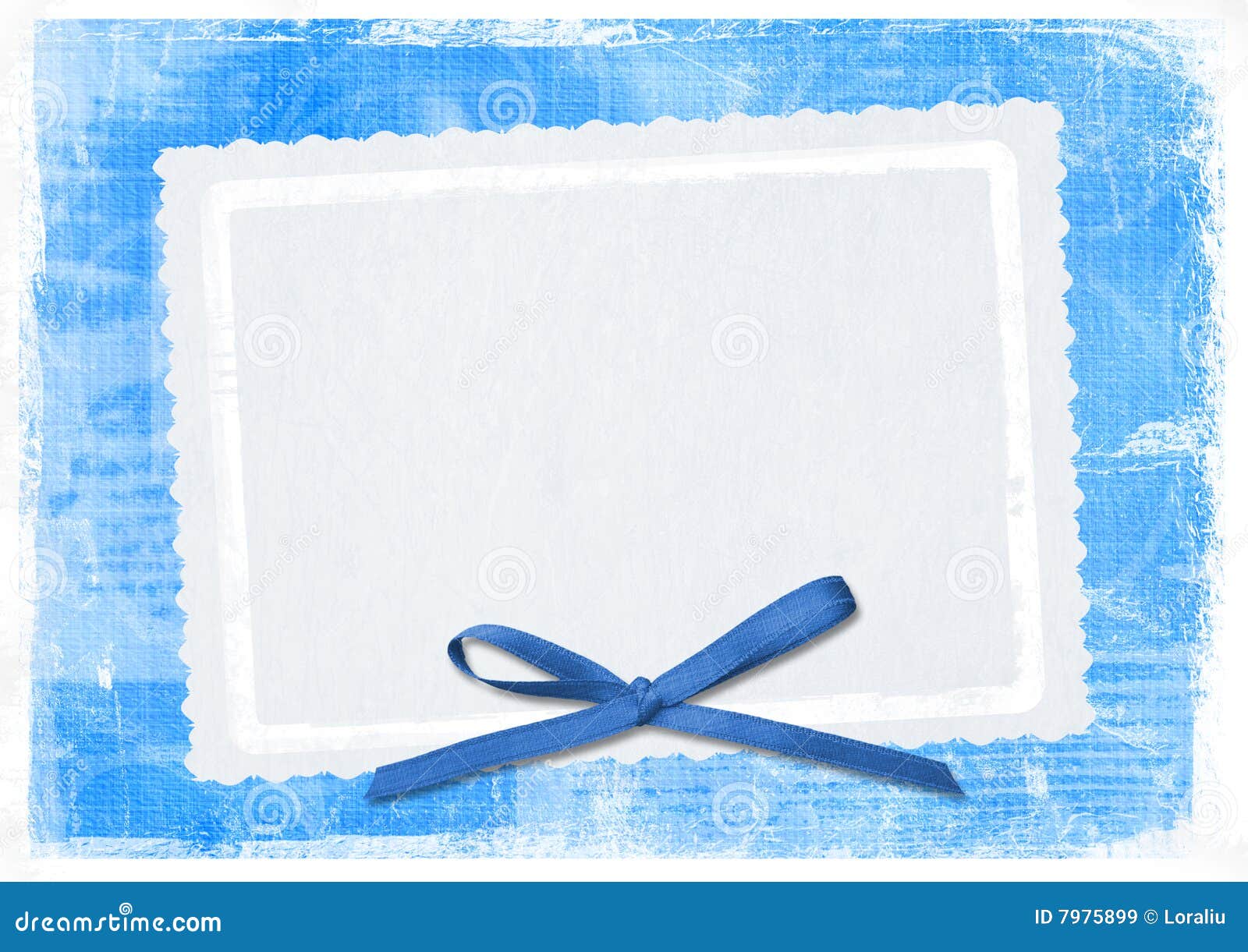 Blue Card for Greeting in Style Retro Stock Illustration - Illustration ...