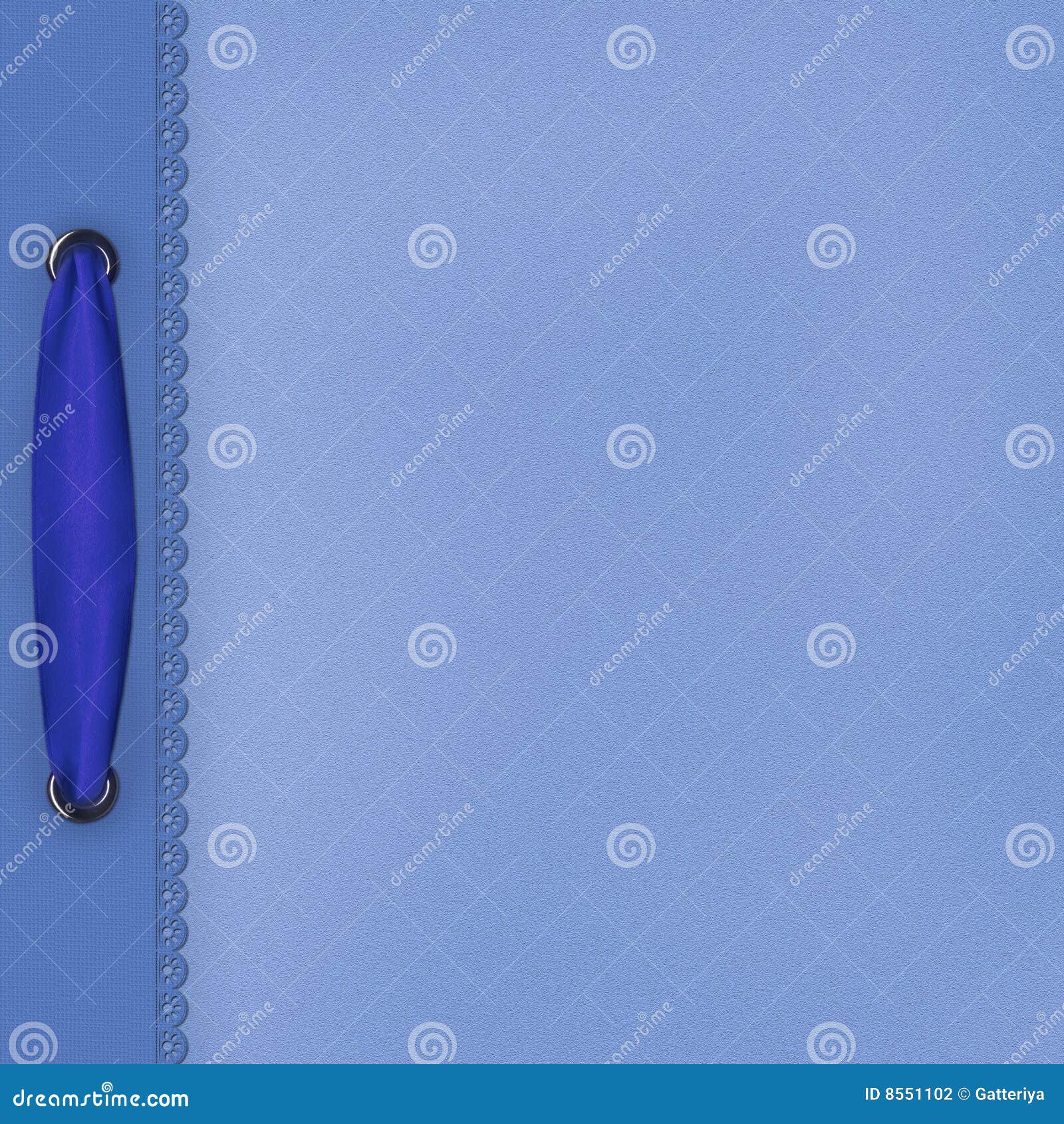 Blue Card with Lace Border and Ribbon Stock Illustration - Illustration ...