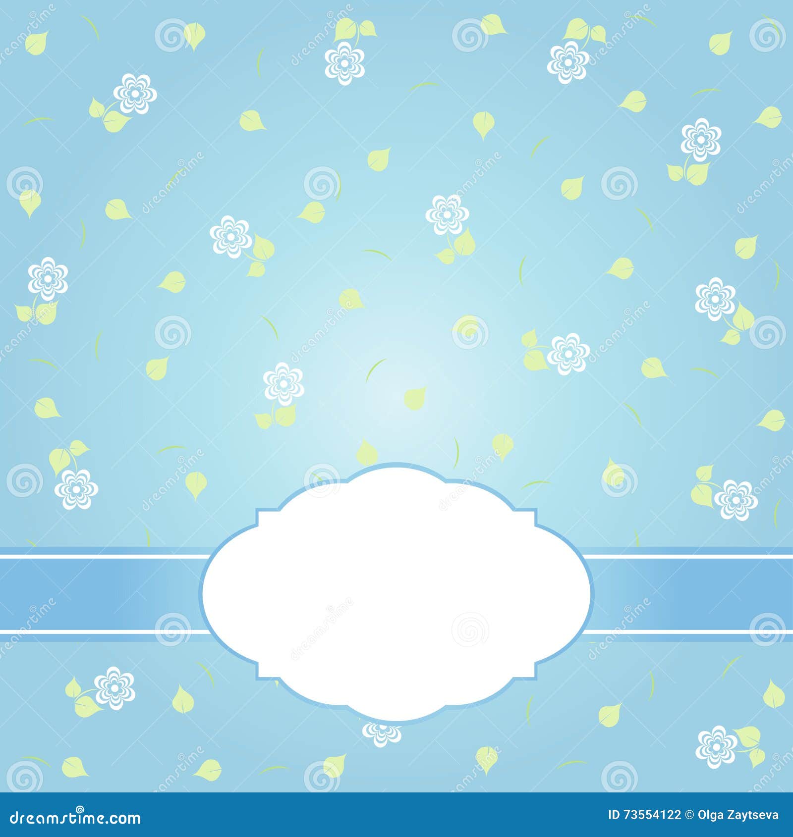 Blue card template. stock illustration. Illustration of celebration ...