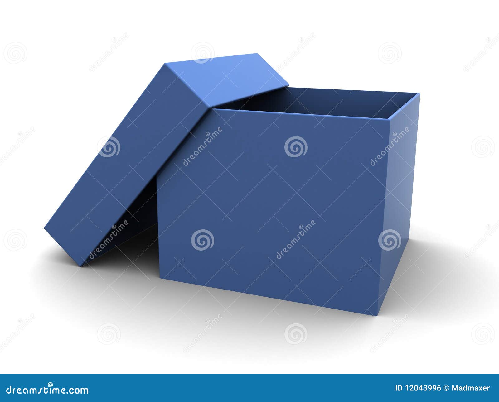 Blue cardboard box stock illustration. Illustration of packing - 12043996