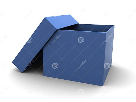 Blue cardboard box stock illustration. Illustration of packing - 12043996