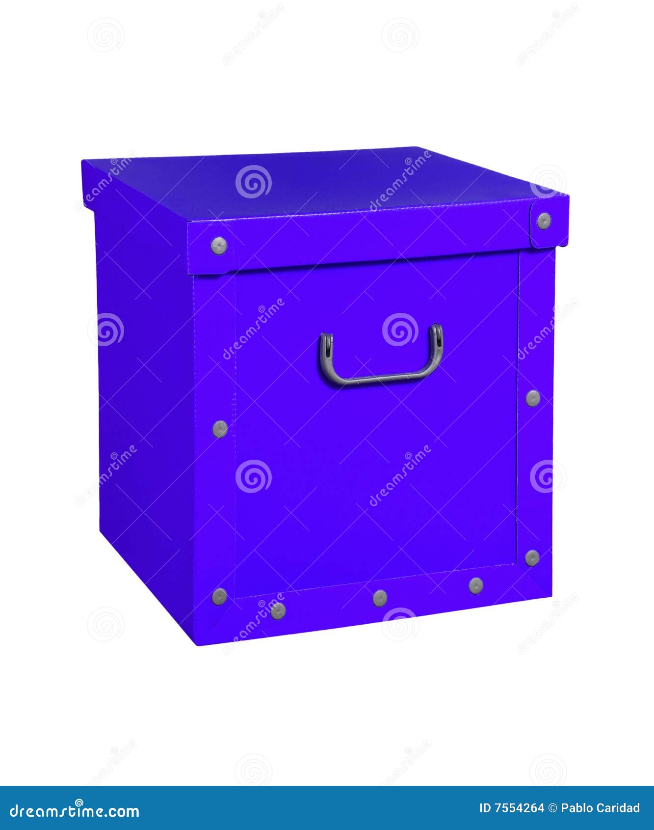 Blue Cardboard Box, Isolated. Stock Photo - Image of container, freight ...