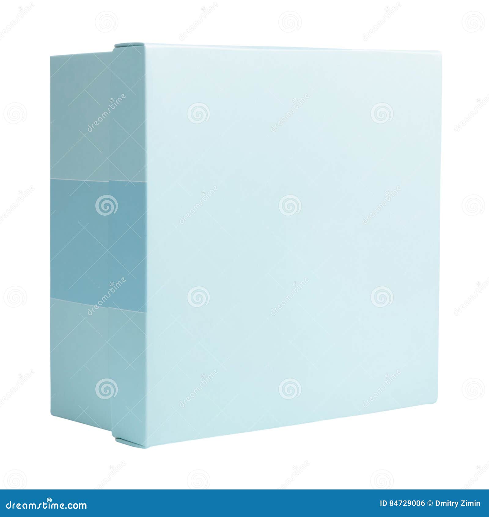 Blue Cardboard Box on White Stock Photo - Image of background, brown ...