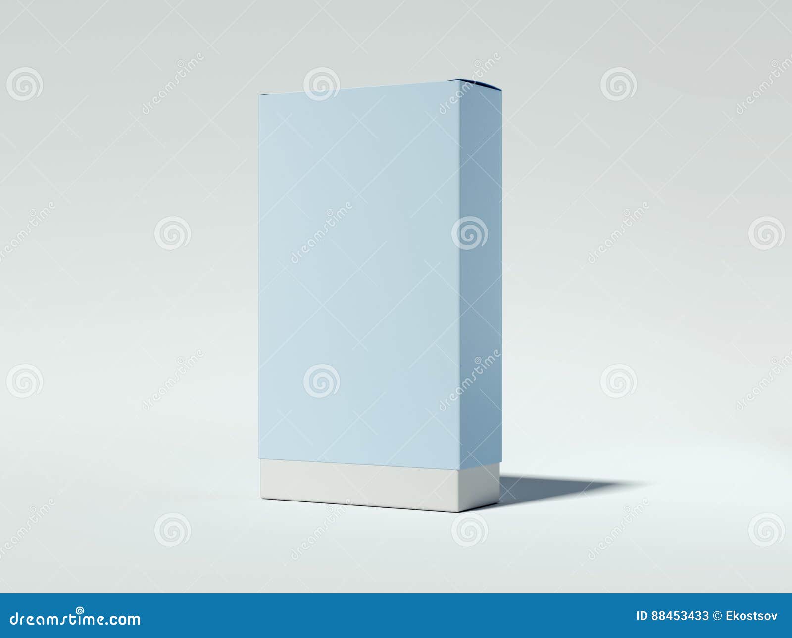 Blue Cardboard Package. 3d Rendering Stock Image - Image of branding ...