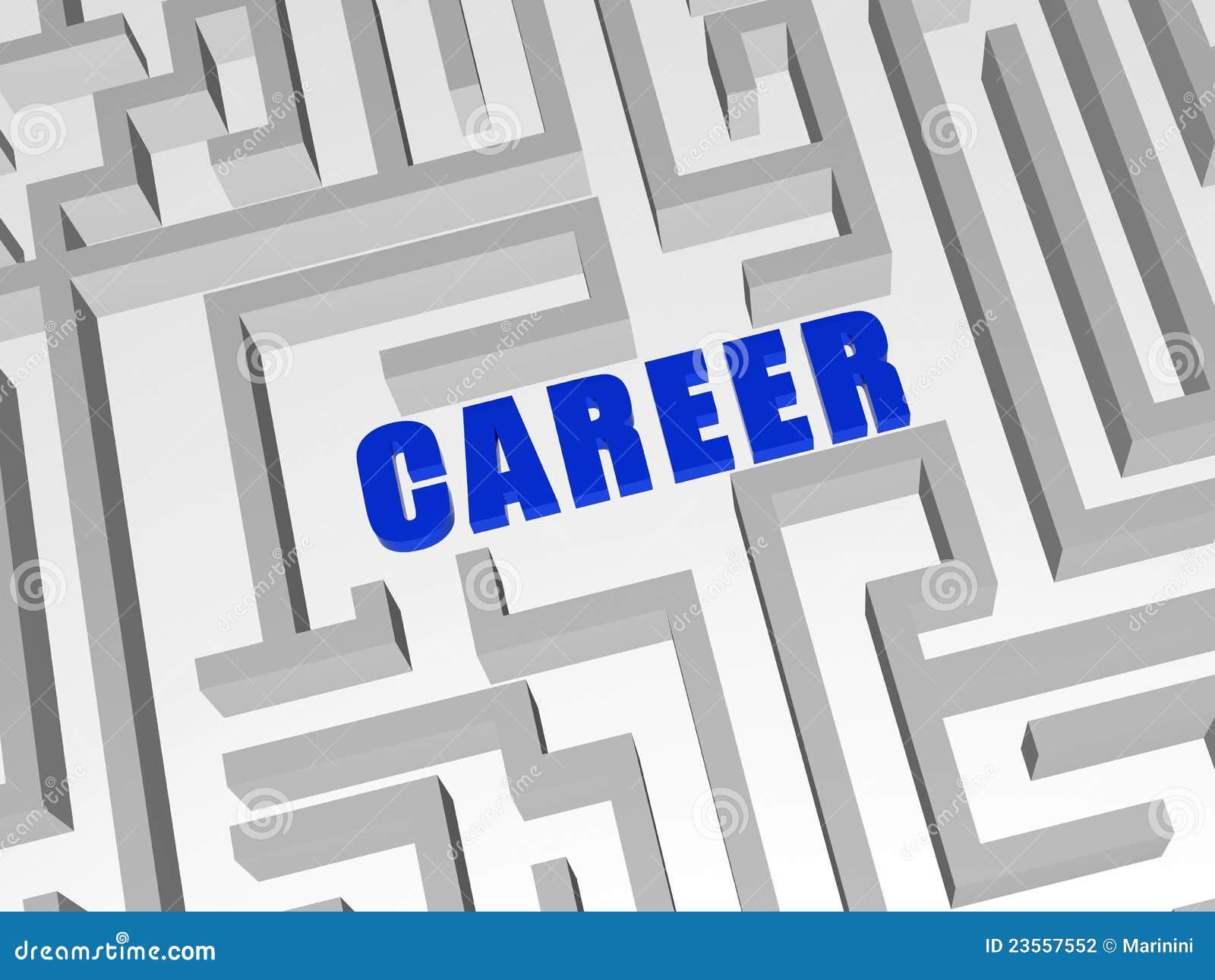 Blue career in labyrinth stock illustration. Illustration of craft ...