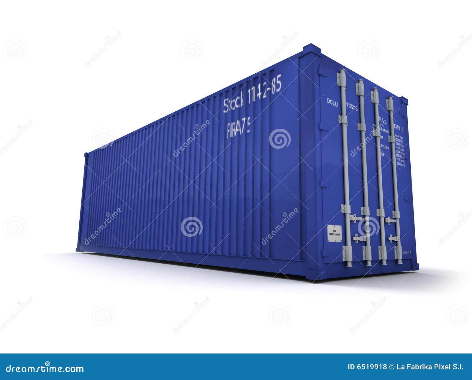 Blue cargo container stock photo. Image of warehouse, shipping - 6519918