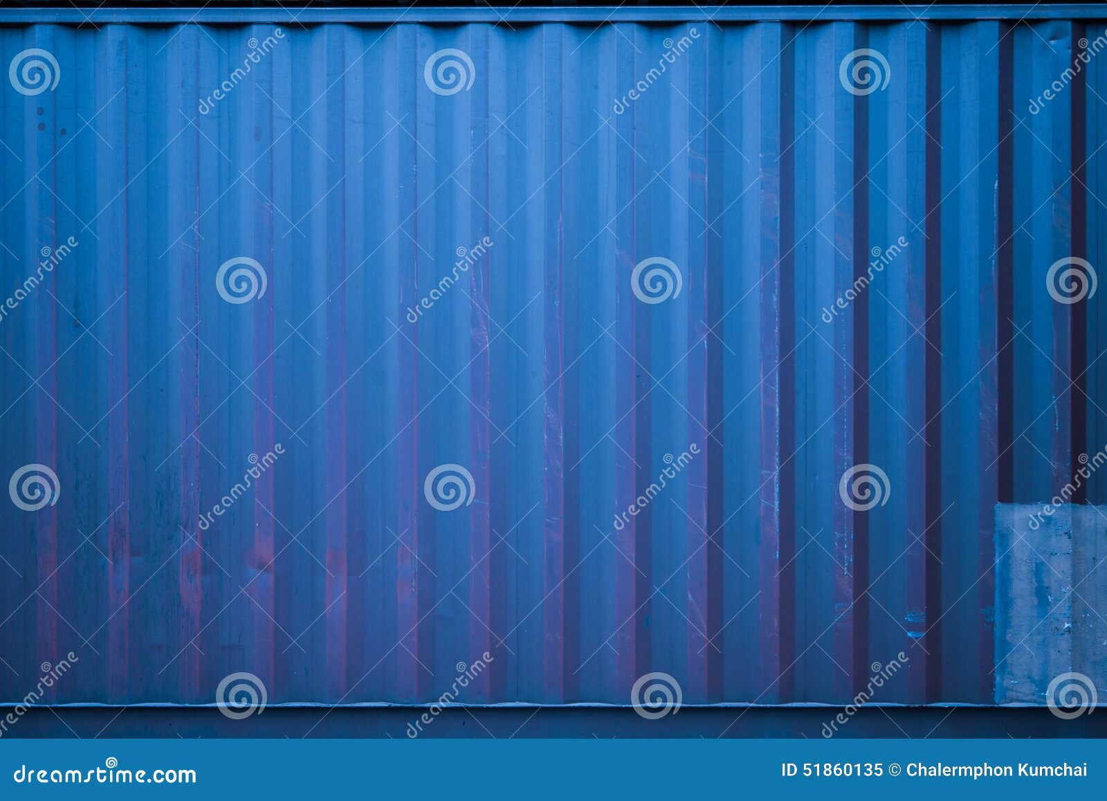 Blue Cargo container stock image. Image of distribution - 51860135